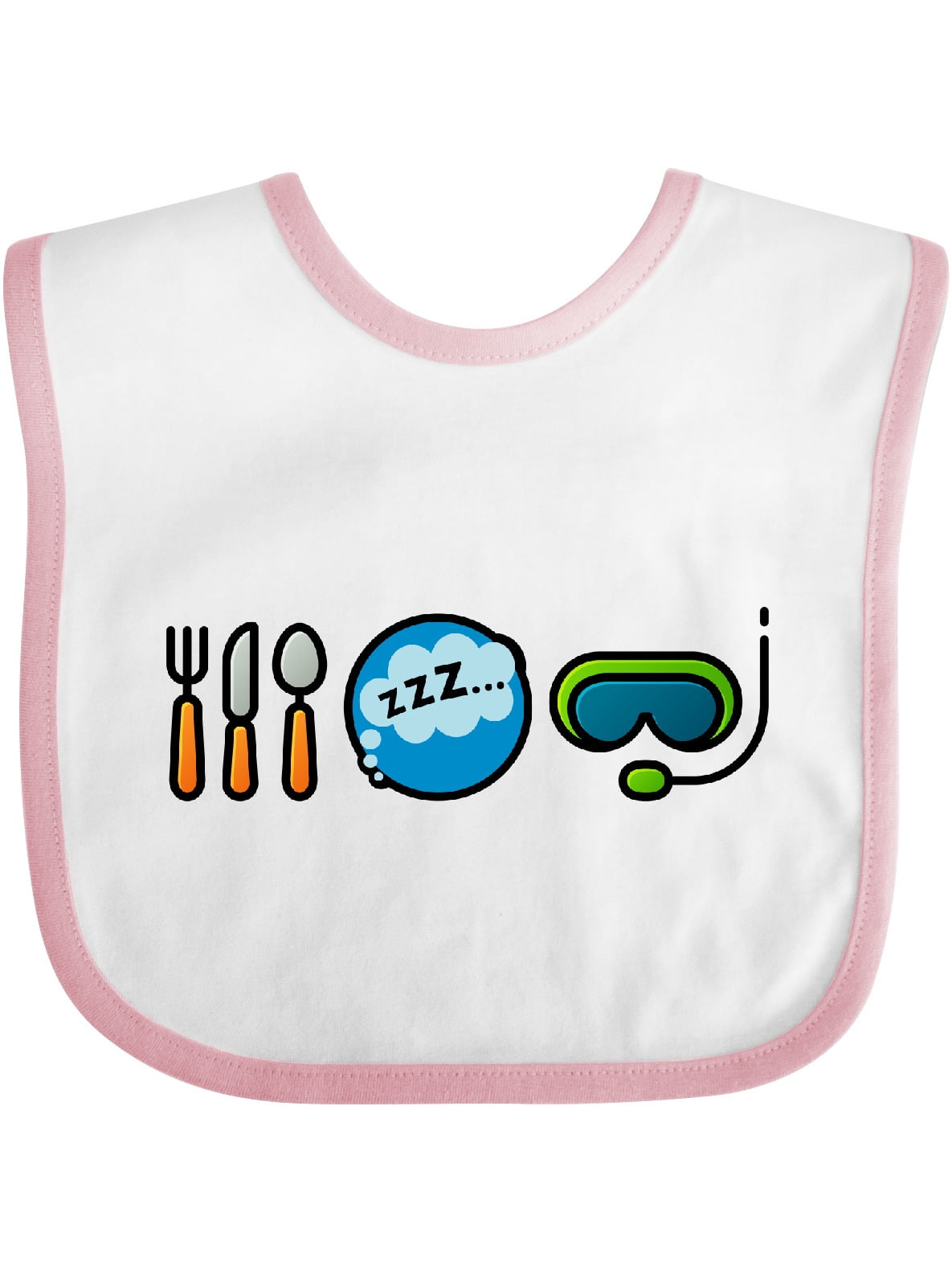 Inktastic Diving Eat Sleep Scuba Mask Boys or Girls Baby Bib - Walmart.com