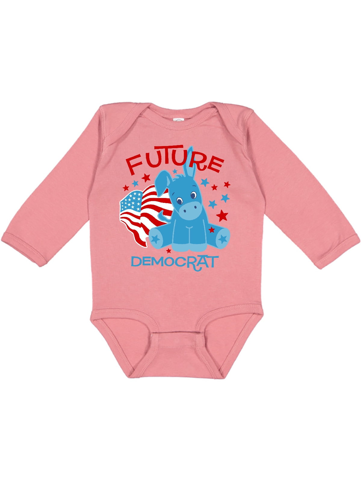 Inktastic Donkey Future Democrat Boys or Girls Long Sleeve Baby ...