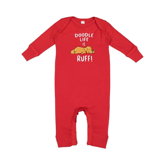 Inktastic Doodle Life is Ruff Golden Doodle Baby Romper Coveralls ...