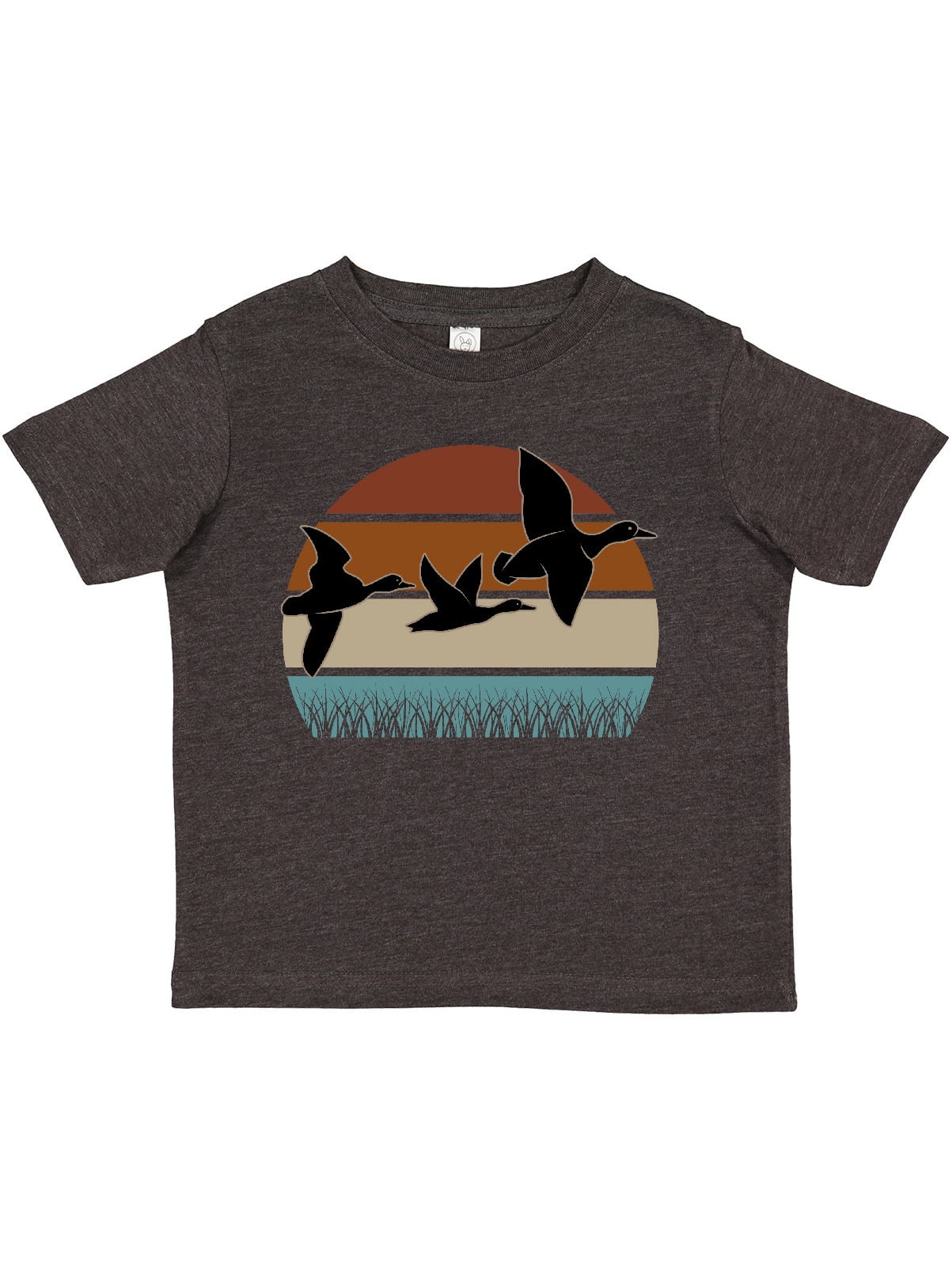 Inktastic Duck Hunting Retro Sunset Hunter Boys or Girls Toddler T ...