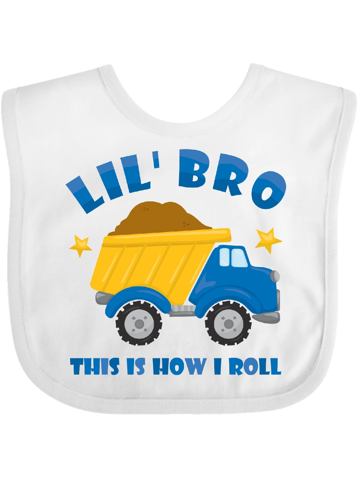 Inktastic Dump Truck Little Bro Boys Baby Bib - Walmart.com