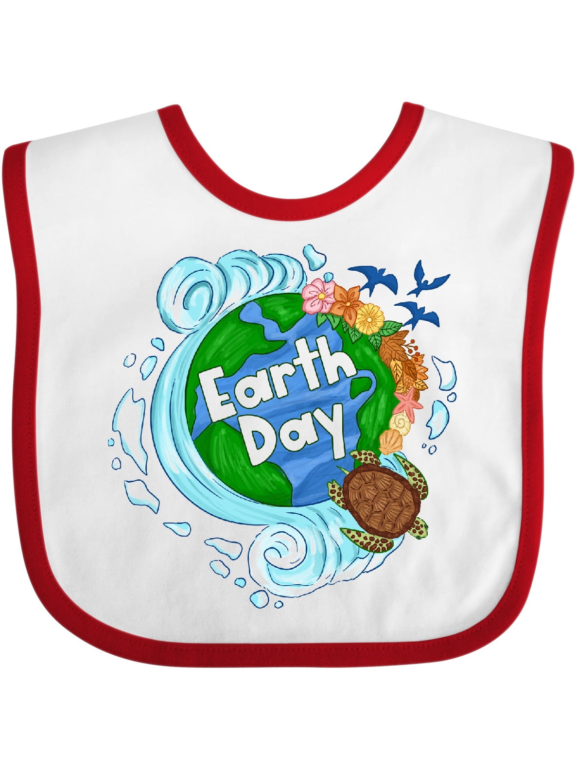 Inktastic Earth Day Turtle Planet with Waves and Birds Boys or Girls ...