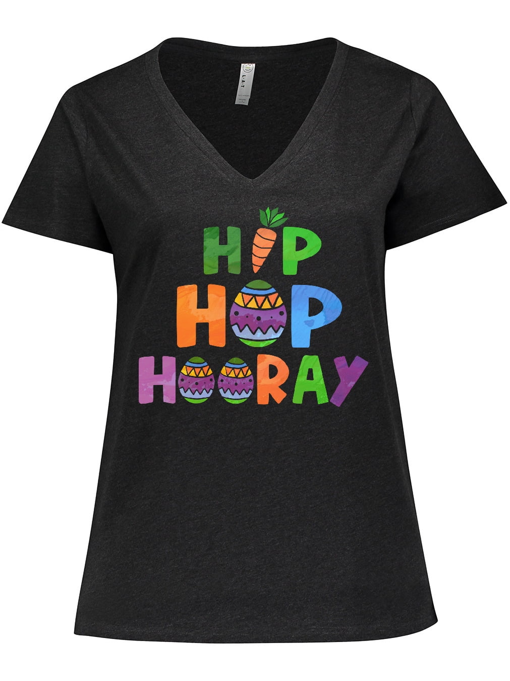 Inktastic Easter Hip Hop Hooray with Eggs and Carrot Women's Plus Size ...