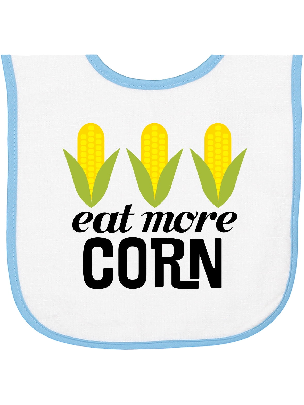 Inktastic Eat More Corn Baby Terry Cloth Bib - Walmart.com