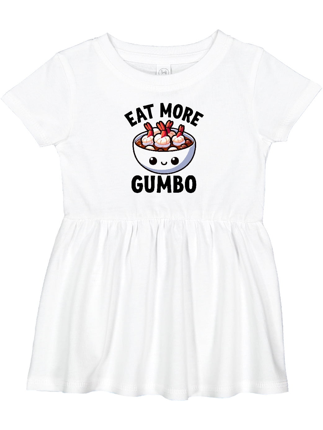 Inktastic Eat More Gumbo Funny Cajun Food Lover Girls Baby Dress ...