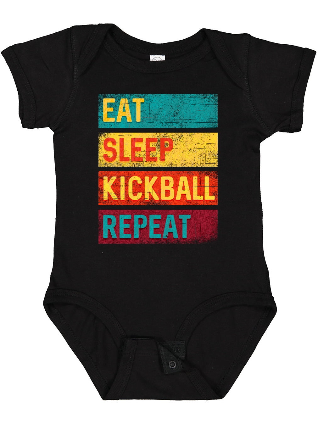 Inktastic Eat Sleep Kickball Repeat Boys or Girls Baby Bodysuit ...