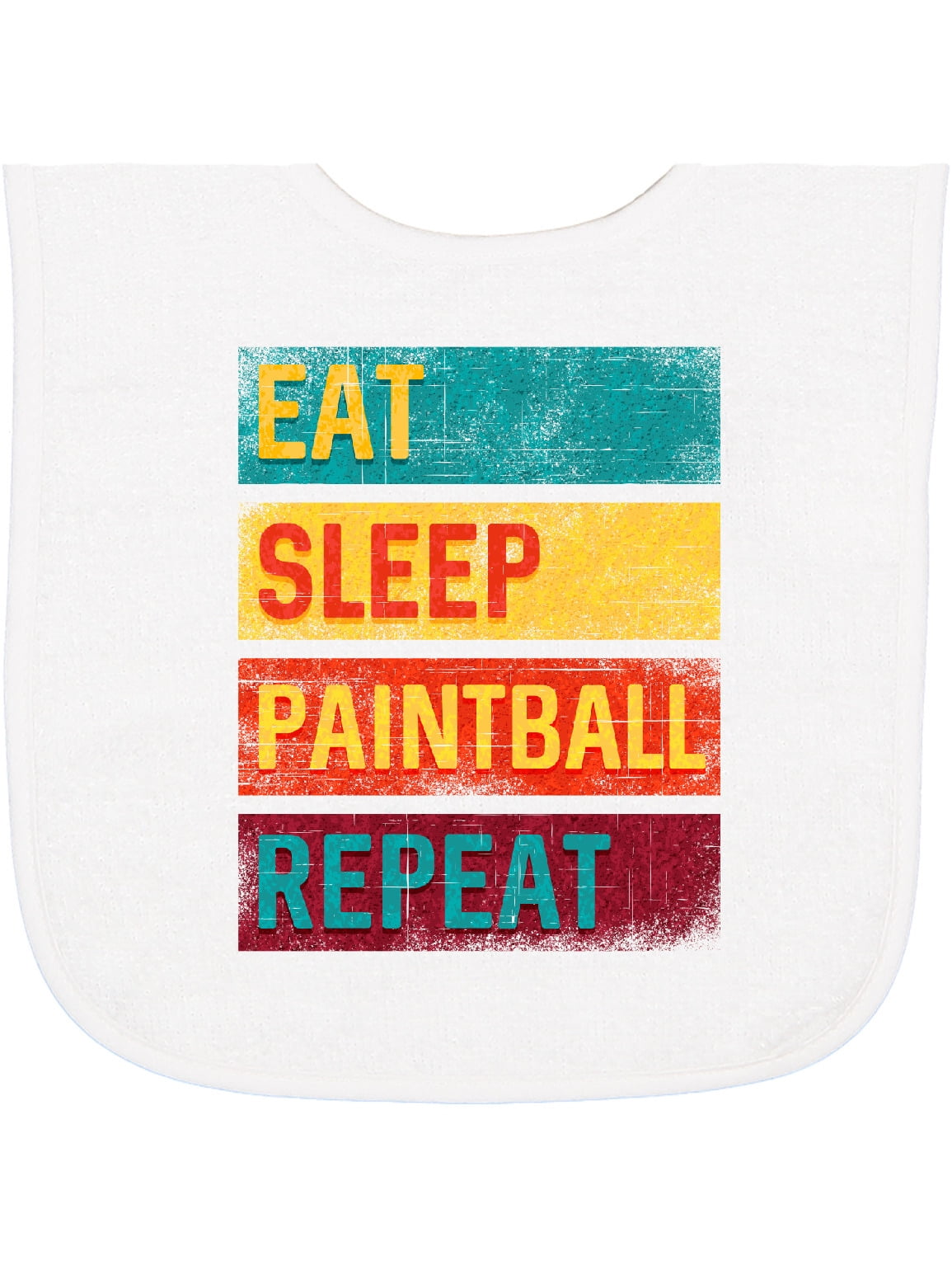 Inktastic Eat Sleep Paintball Repeat Baby Terry Cloth Bib - Walmart.com