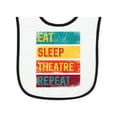 Inktastic Eat Sleep Theatre Repeat Drama for Actor Baby Terry Cloth Bib ...