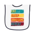 Inktastic Eat Sleep Video Game Repeat Baby Terry Cloth Bib - Walmart.com