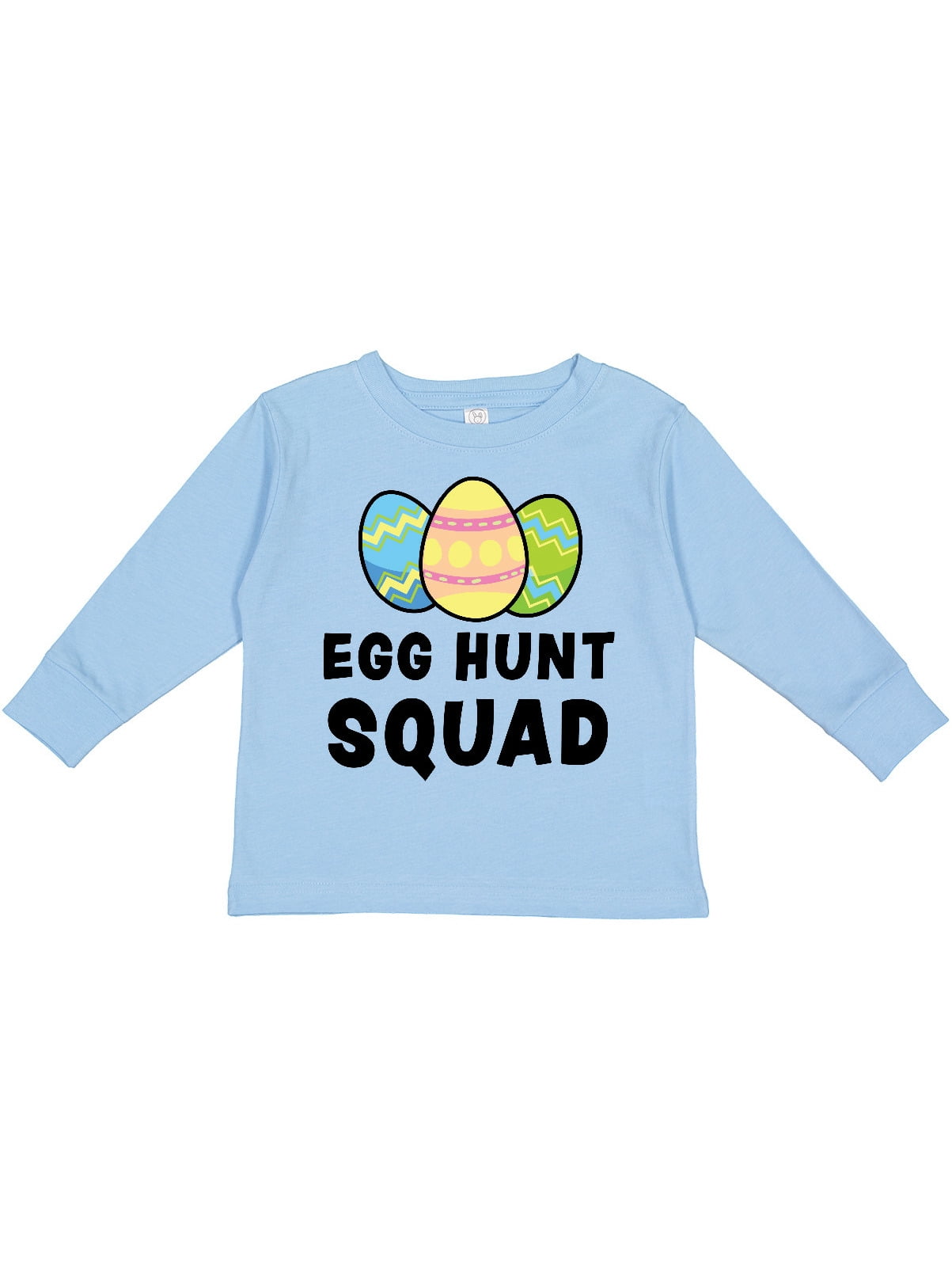 Inktastic Egg Hunt Squad with Easter Eggs Boys or Girls Long Sleeve Toddler T-Shirt - Walmart.com