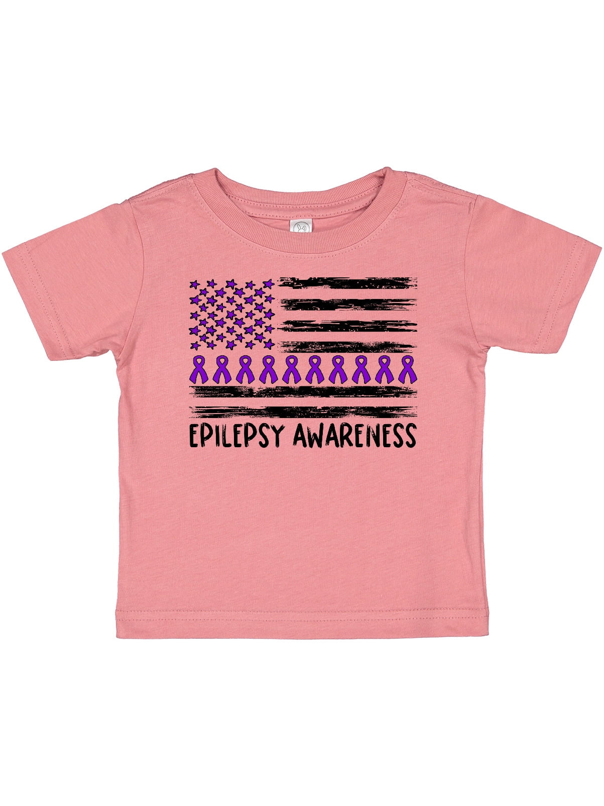 Inktastic Epilepsy Awareness Purple Ribbons and Flag Boys or Girls Baby ...