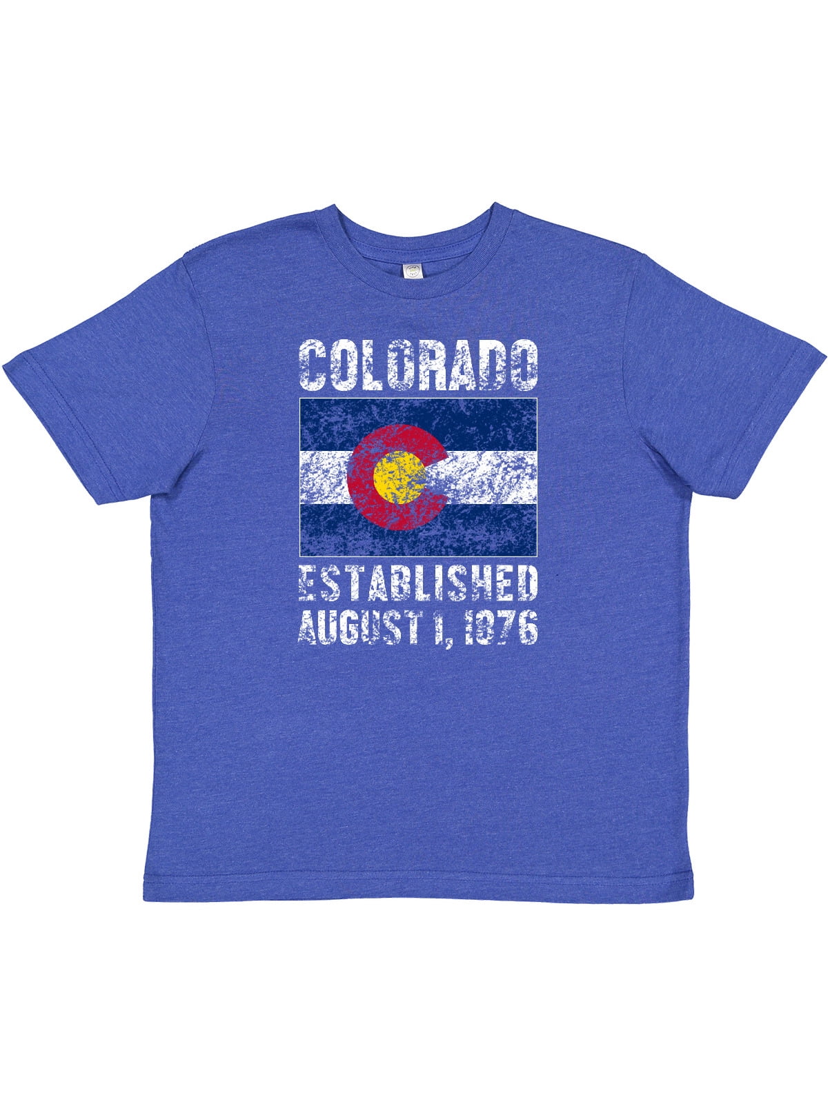 Inktastic Established August 1, 1876 Colorado Flag Youth T-Shirt ...