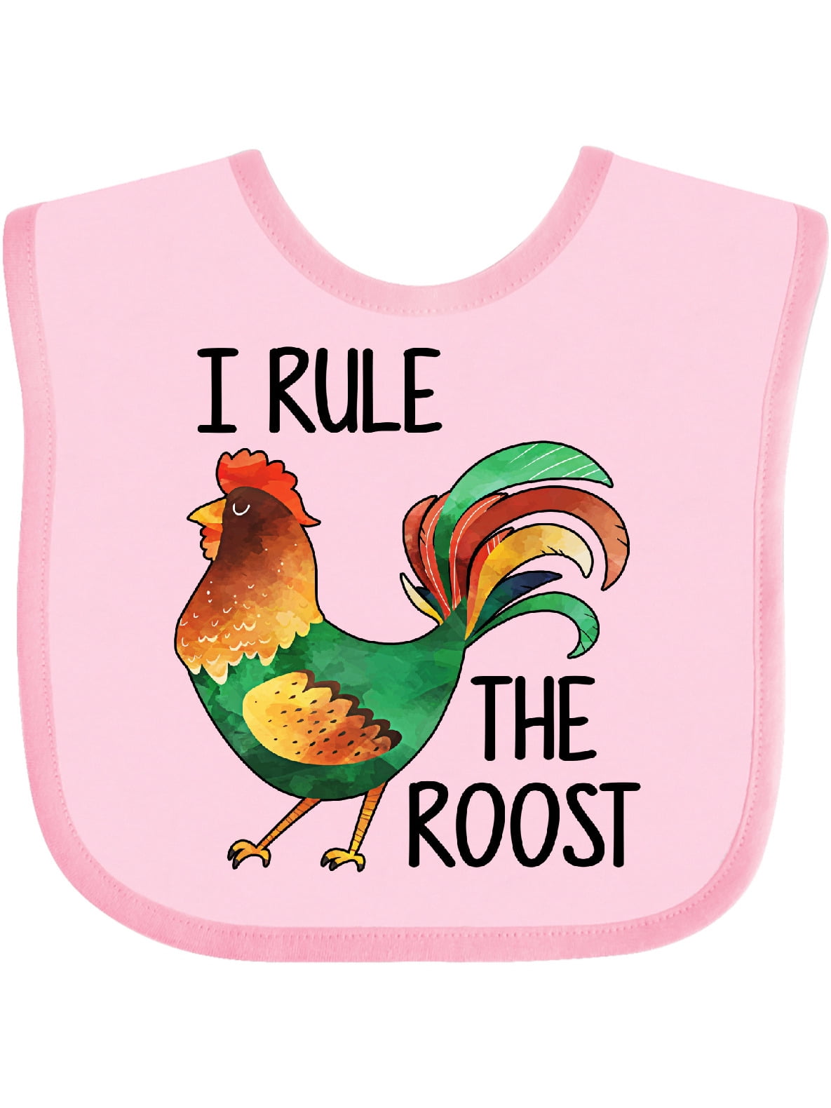 Inktastic Farmer I Rule the Roost Rooster Boys or Girls Baby Bib ...