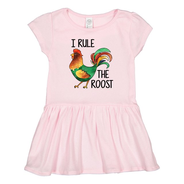 Inktastic Farmer I Rule the Roost Rooster Girls Toddler Dress - Walmart.com