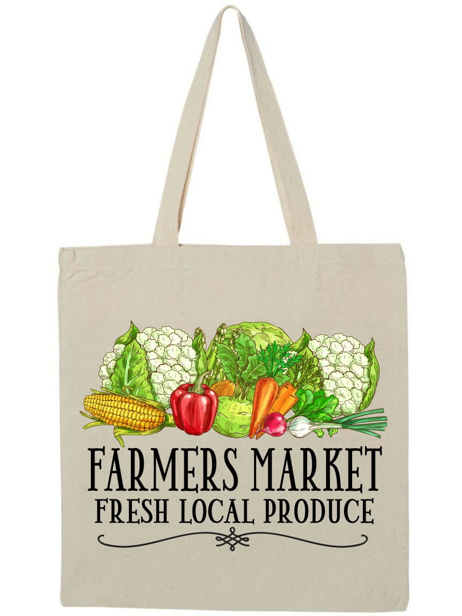 Inktastic Farmers Market Fresh Local Produce Tote Bag - Walmart.com