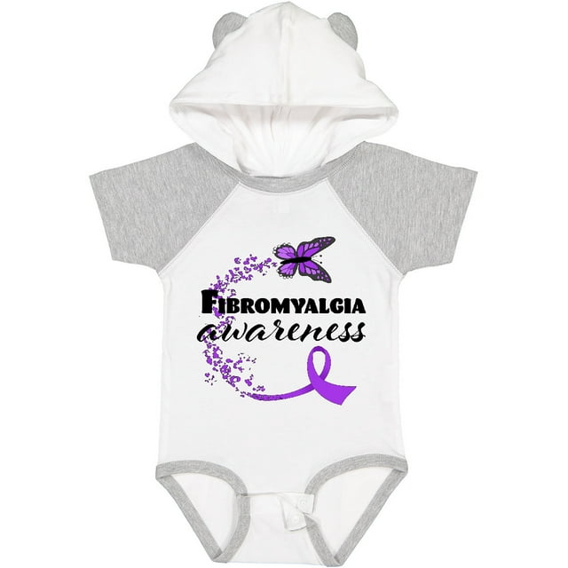 Inktastic Fibromyalgia Awareness butterfly ribbon Boys or Girls Baby ...