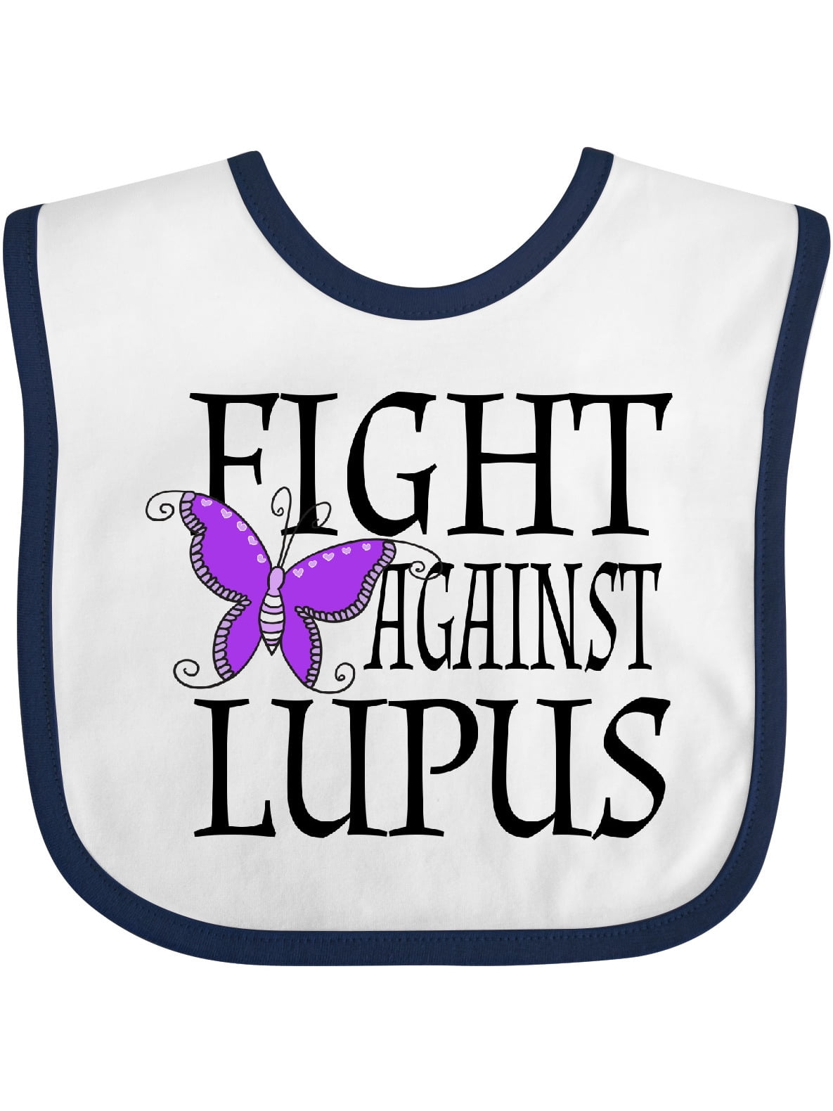 Inktastic Fight Against Lupus with Butterfly Boys or Girls Baby Bib - Walmart.com