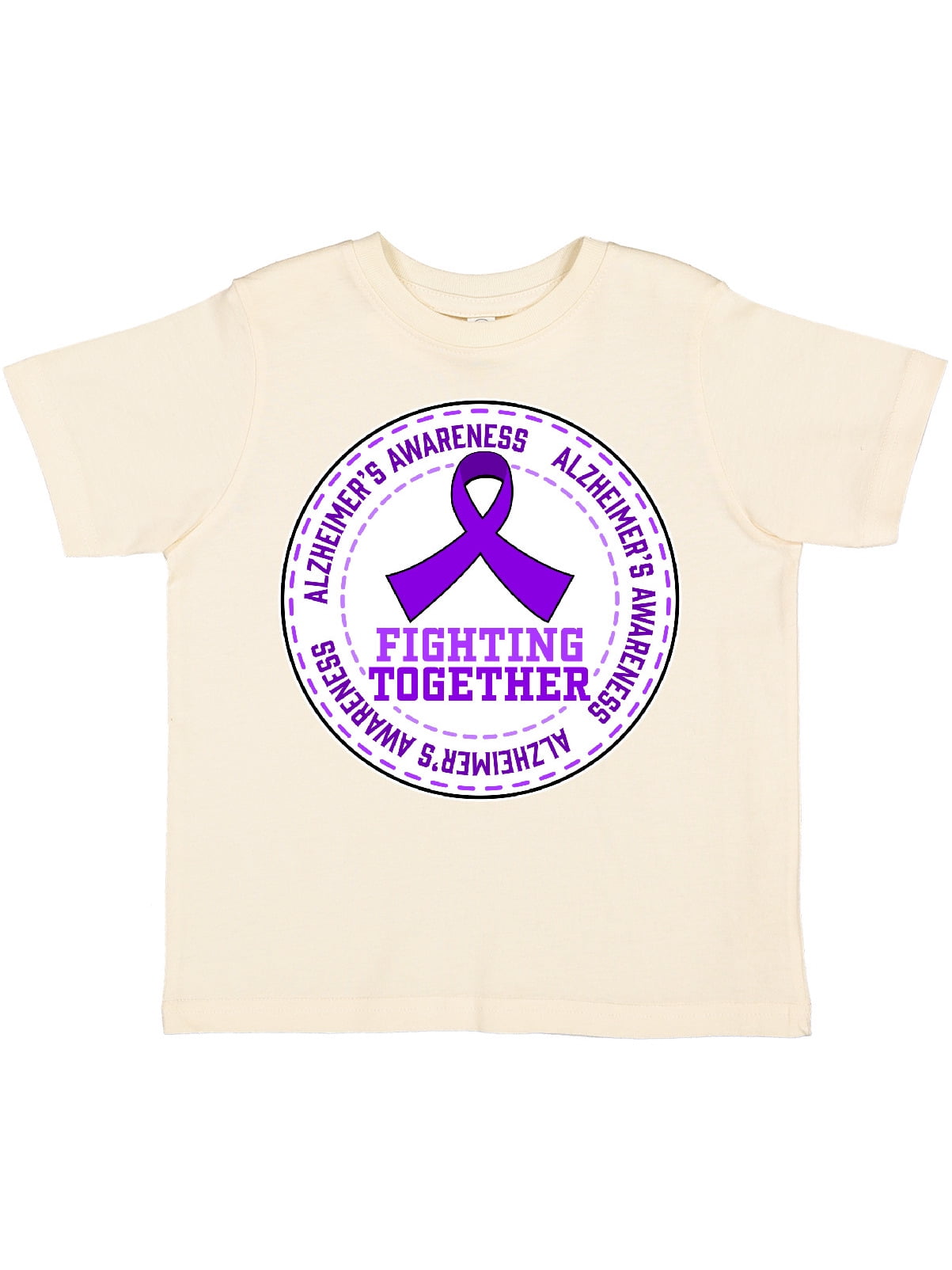 Inktastic Fighting Together- Alzheimers Awareness purple ribbon Boys or Girls Toddler T-Shirt ...