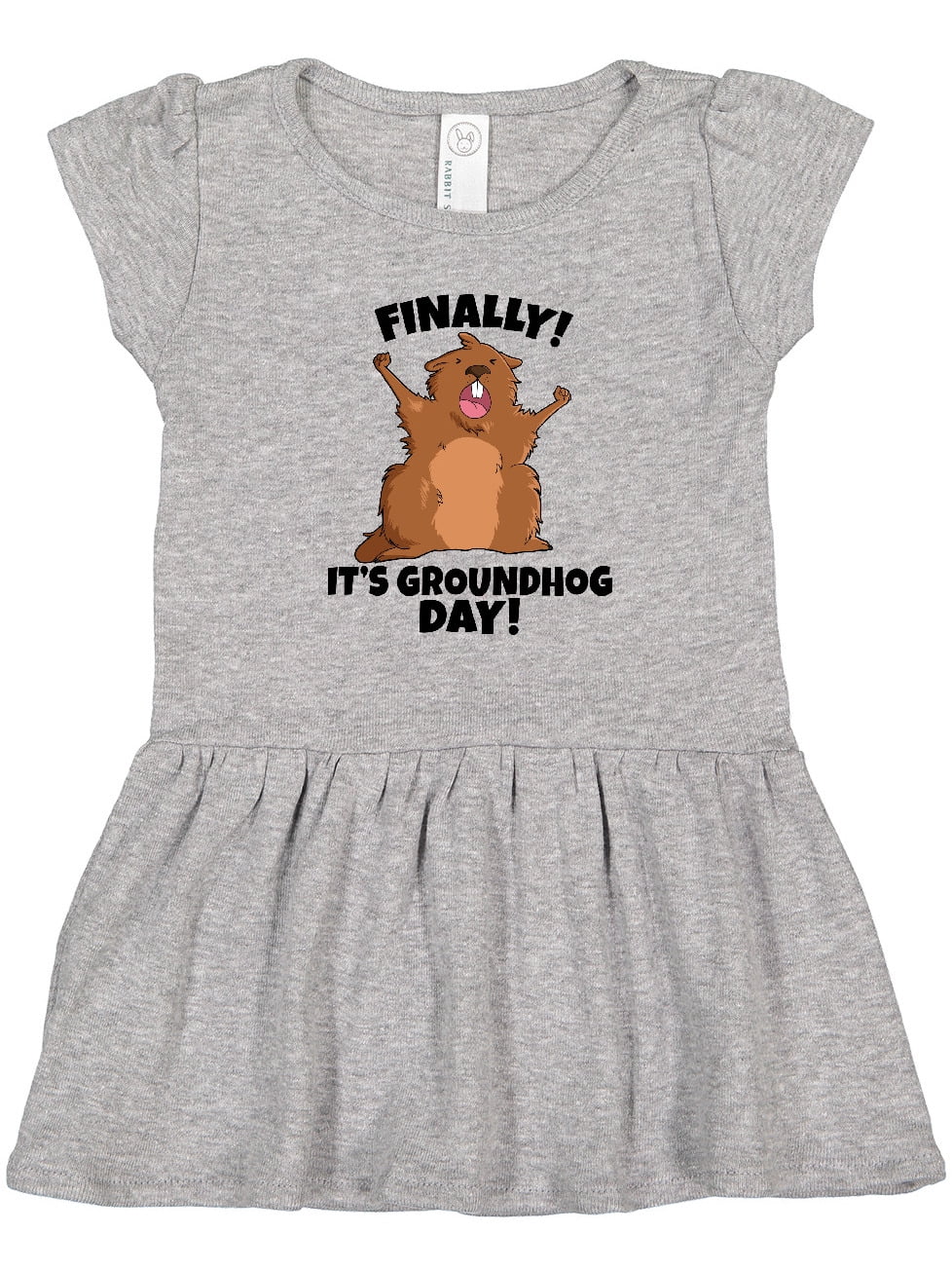 Inktastic Finally it's Groundhog Day Girls Toddler Dress - Walmart.com