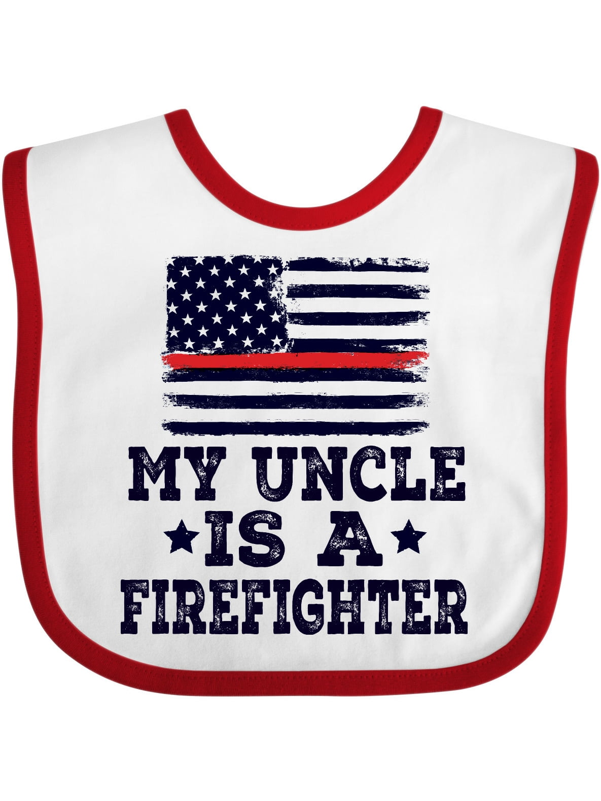 Inktastic Firefighter Uncle Fireman Nephew Boys or Girls Baby Bib ...