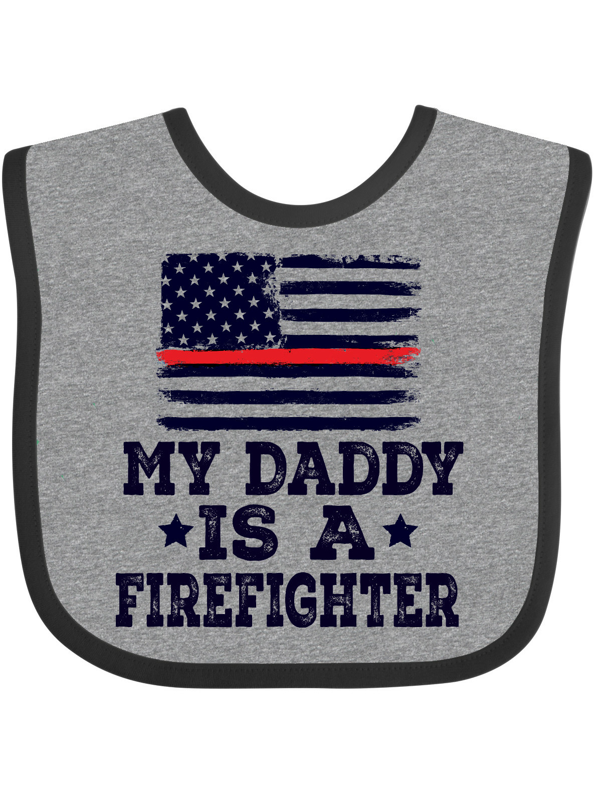 Inktastic Fireman Daddy is a Firefighter Boys or Girls Baby Bib ...
