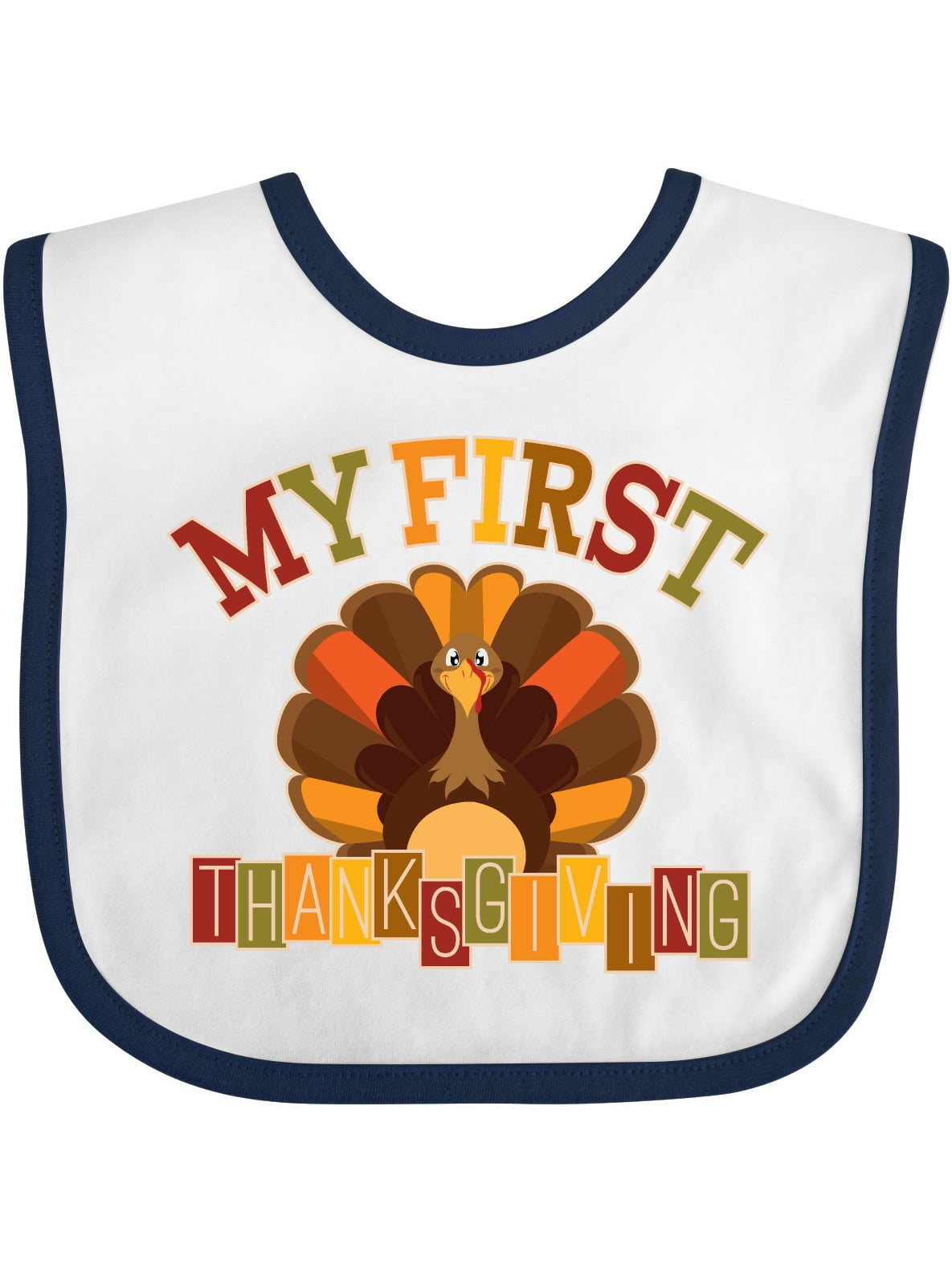 Inktastic First Thanksgiving Turkey Boys or Girls Baby Bib - Walmart.com