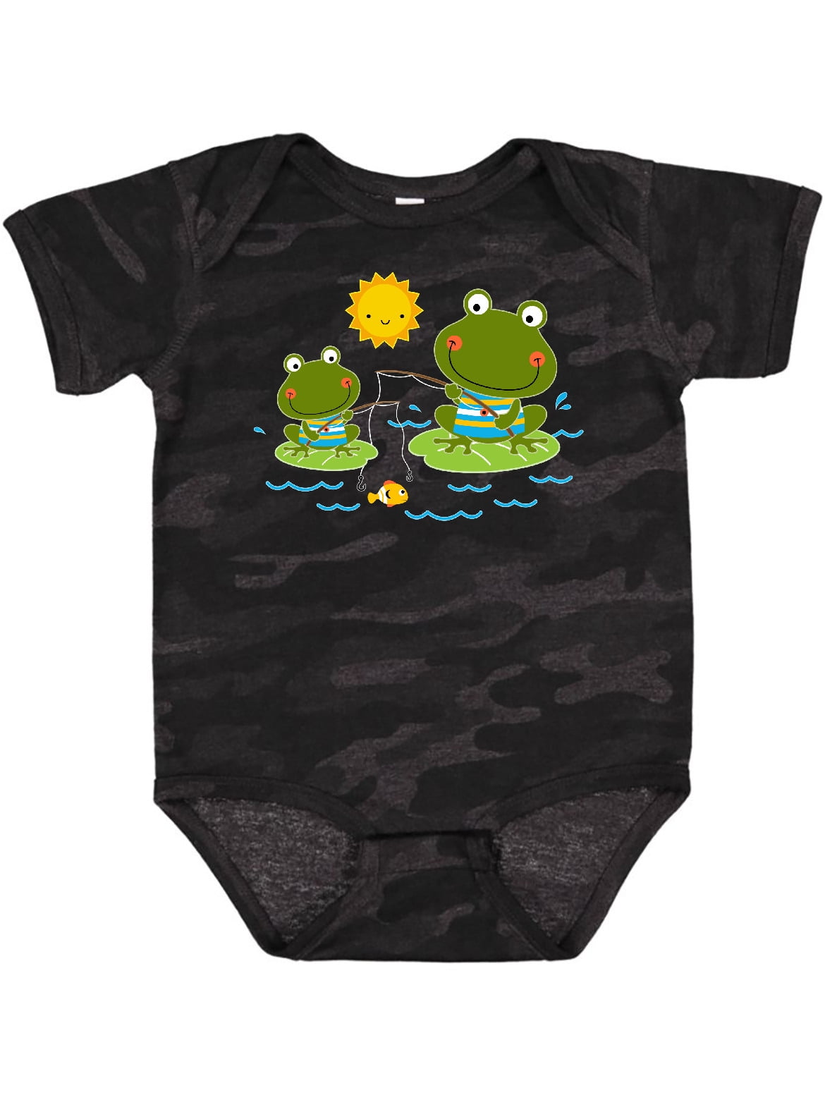 Inktastic Fishing Frogs Cute Fisherman Boys Baby Bodysuit - Walmart.com