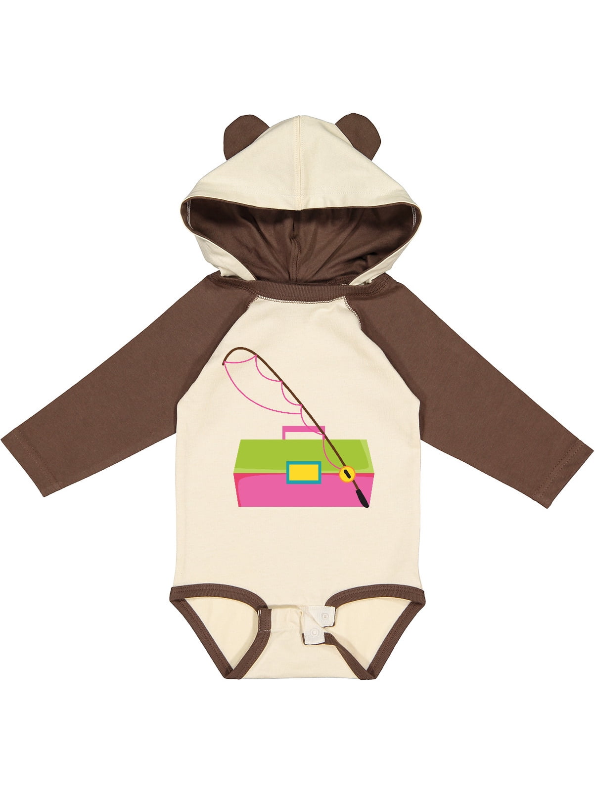 Inktastic Fishing Tackle Girls Girls Long Sleeve Baby Bodysuit ...