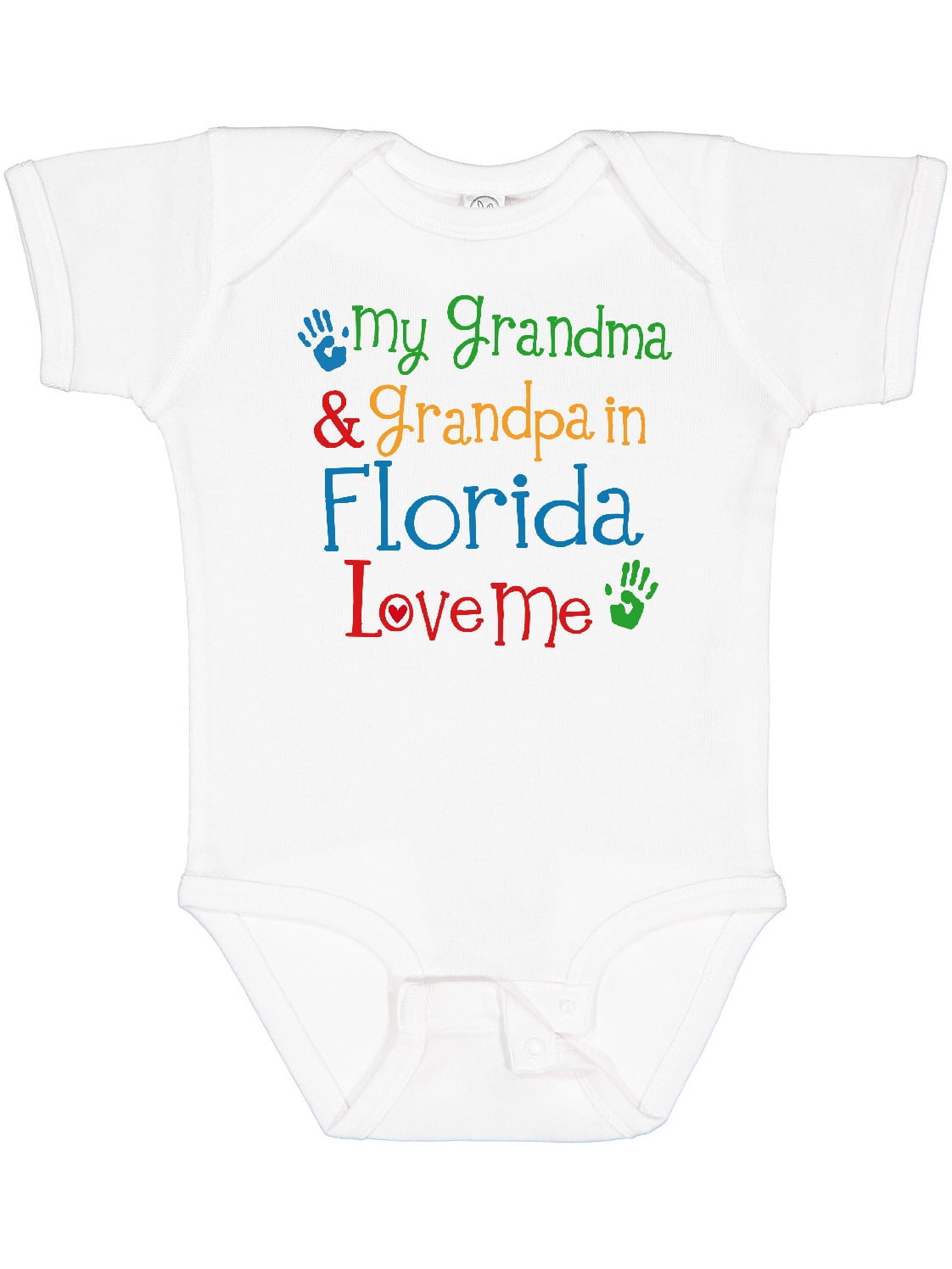 Inktastic Florida Grandma Grandpa Loves Me Boys or Girls Baby Bodysuit - Walmart.com
