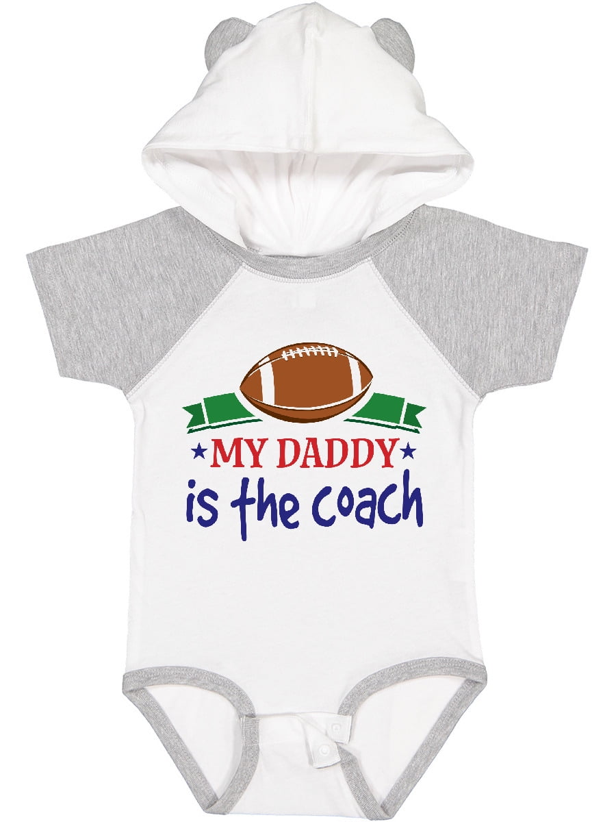Inktastic Football Daddy Is The Coach Childs Boys Baby Bodysuit ...