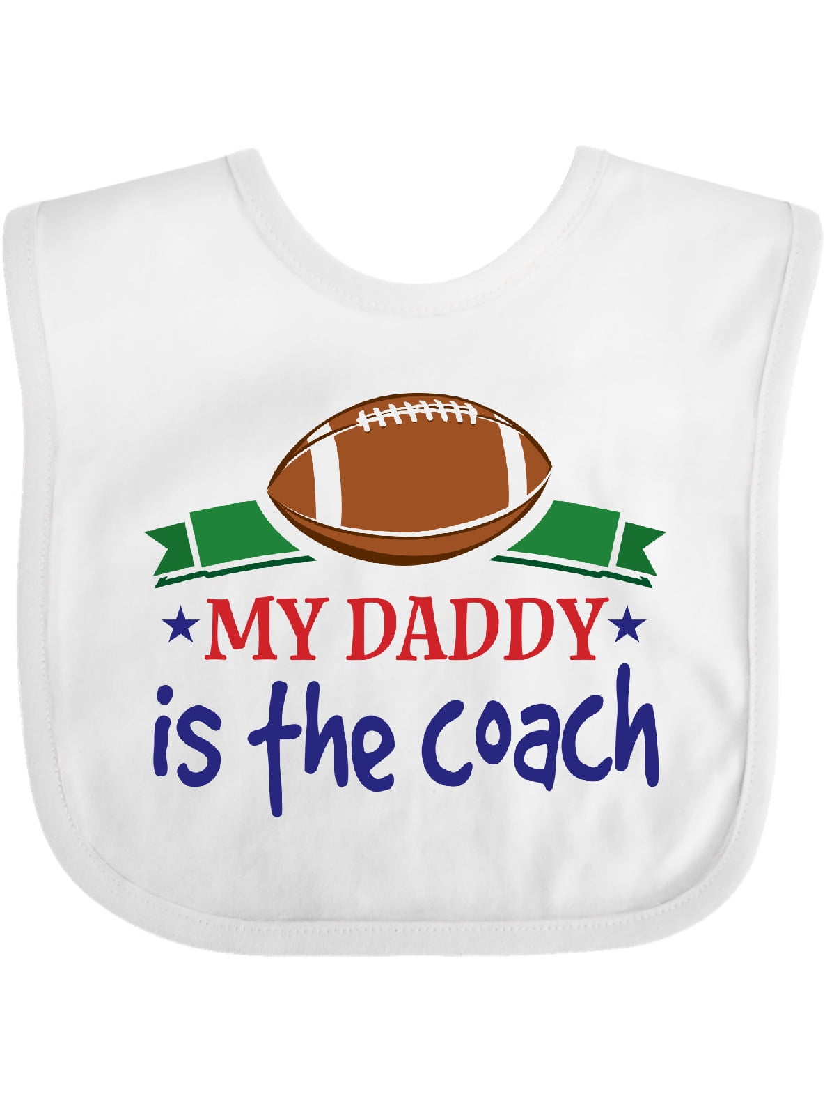 Inktastic Football Daddy is the Coach Childs Boys Baby Bib - Walmart.com
