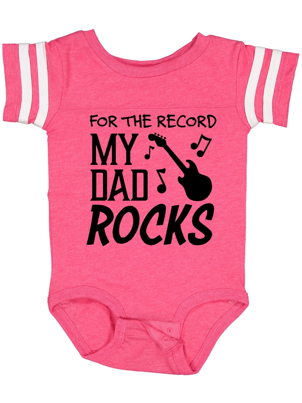 Inktastic For the Record, My Dad Rocks Boys or Girls Baby Bodysuit ...