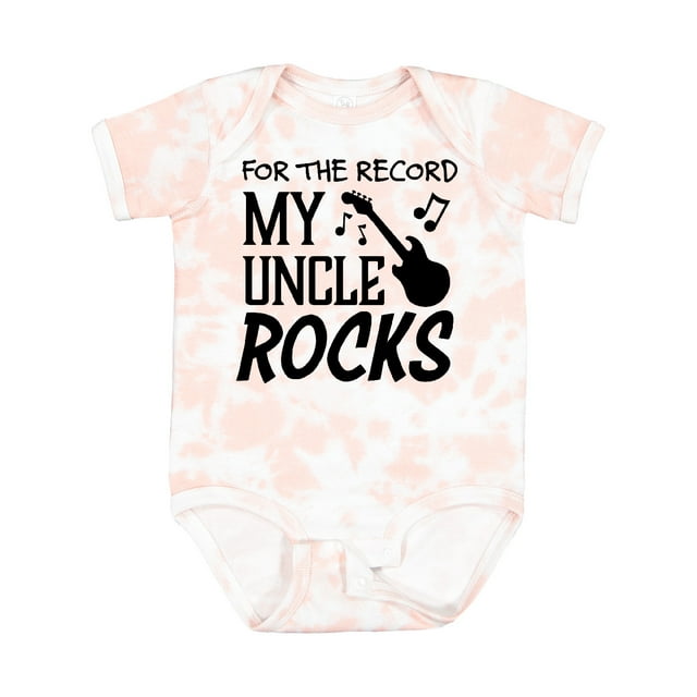 Inktastic For the Record, My Uncle Rocks Boys or Girls Baby Bodysuit ...