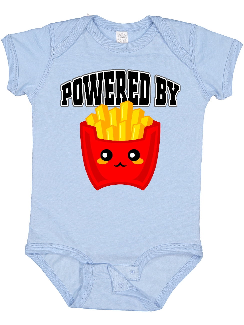 Inktastic French Fries Powered by Fries Boys or Girls Baby Bodysuit ...