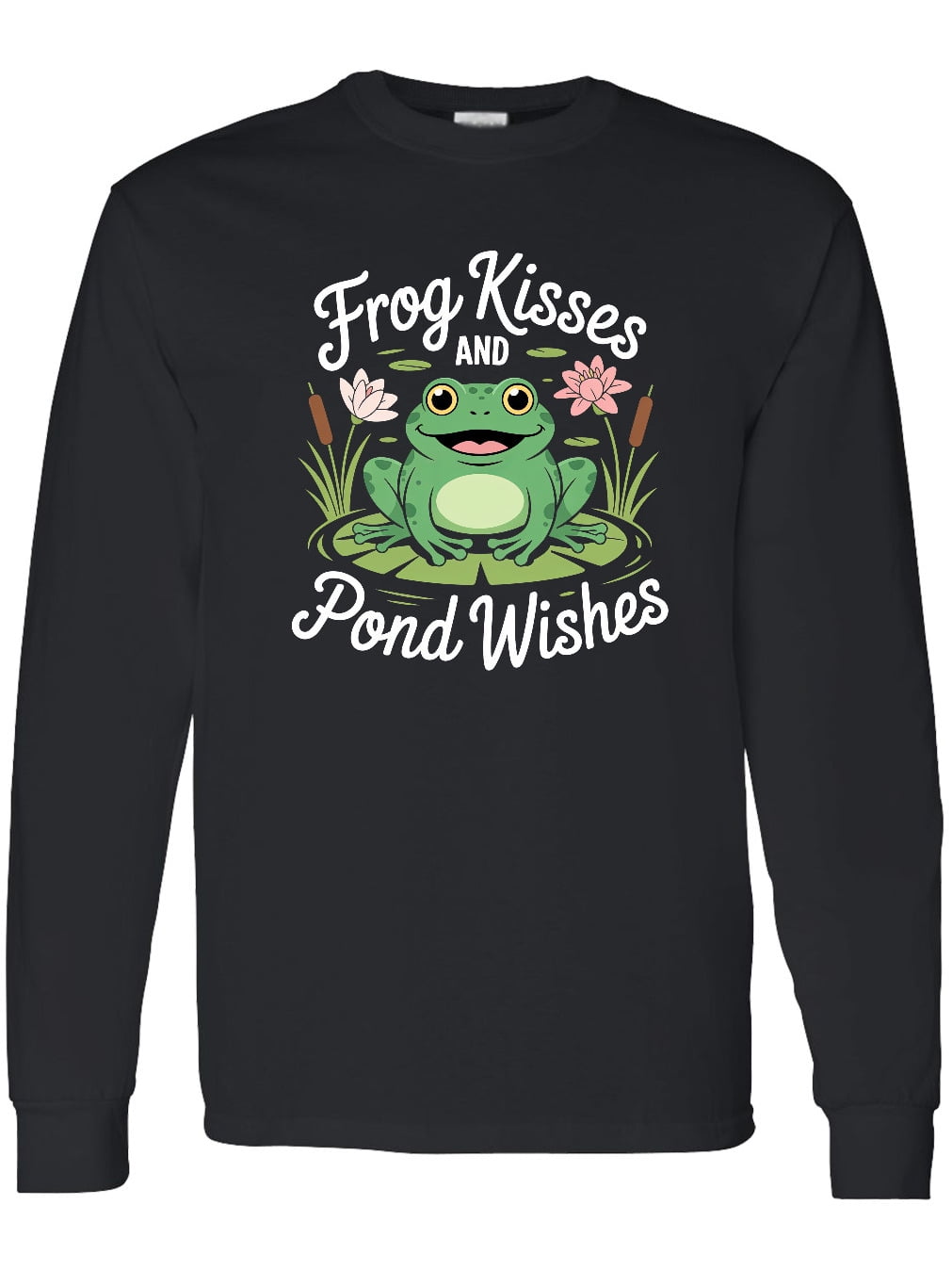 Inktastic Frog Kisses and Pond Wishes Long Sleeve T-Shirt - Walmart.com