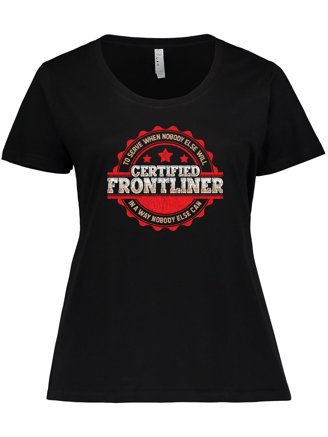 Inktastic Frontliner First Responder Women's Plus Size T-Shirt ...