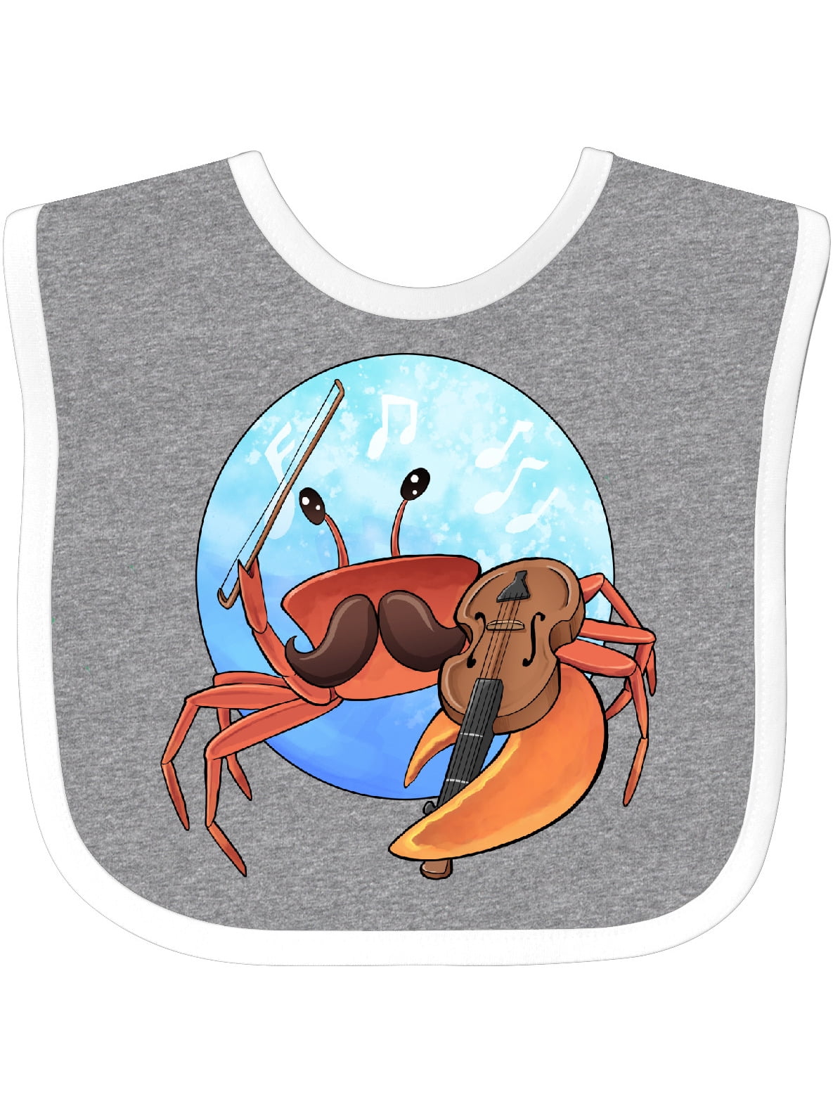 Inktastic Fun Fiddler Crab with Violin and Mustache Boys or Girls Baby ...