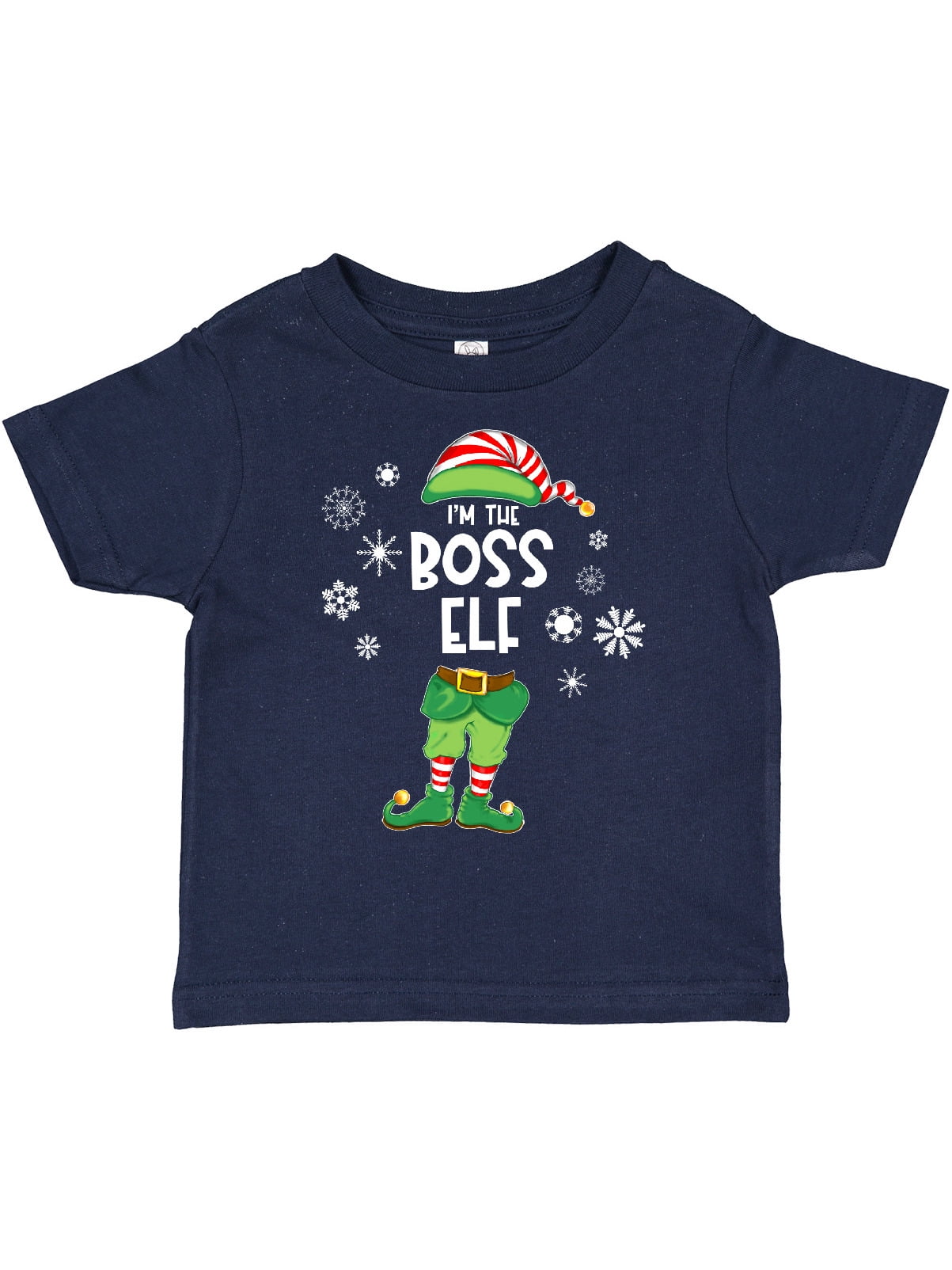 Inktastic Funny Christmas I'm the Boss Elf with Shoes and Hat Boys or ...