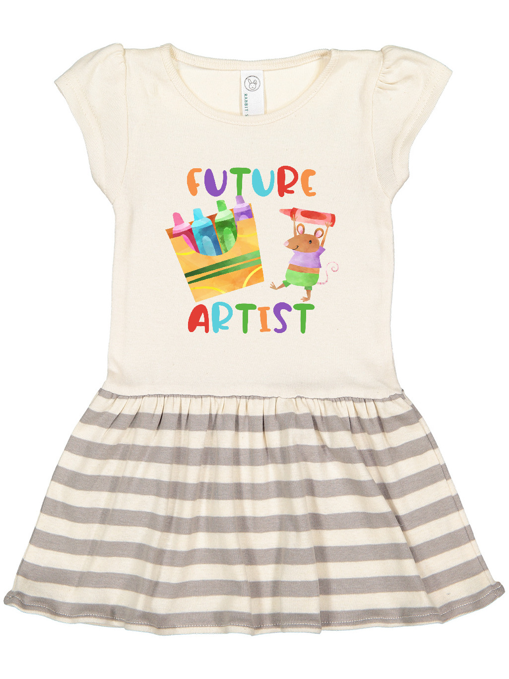 Inktastic Future Artist Cute Mouse with Crayons Gift Toddler Girl Dress ...