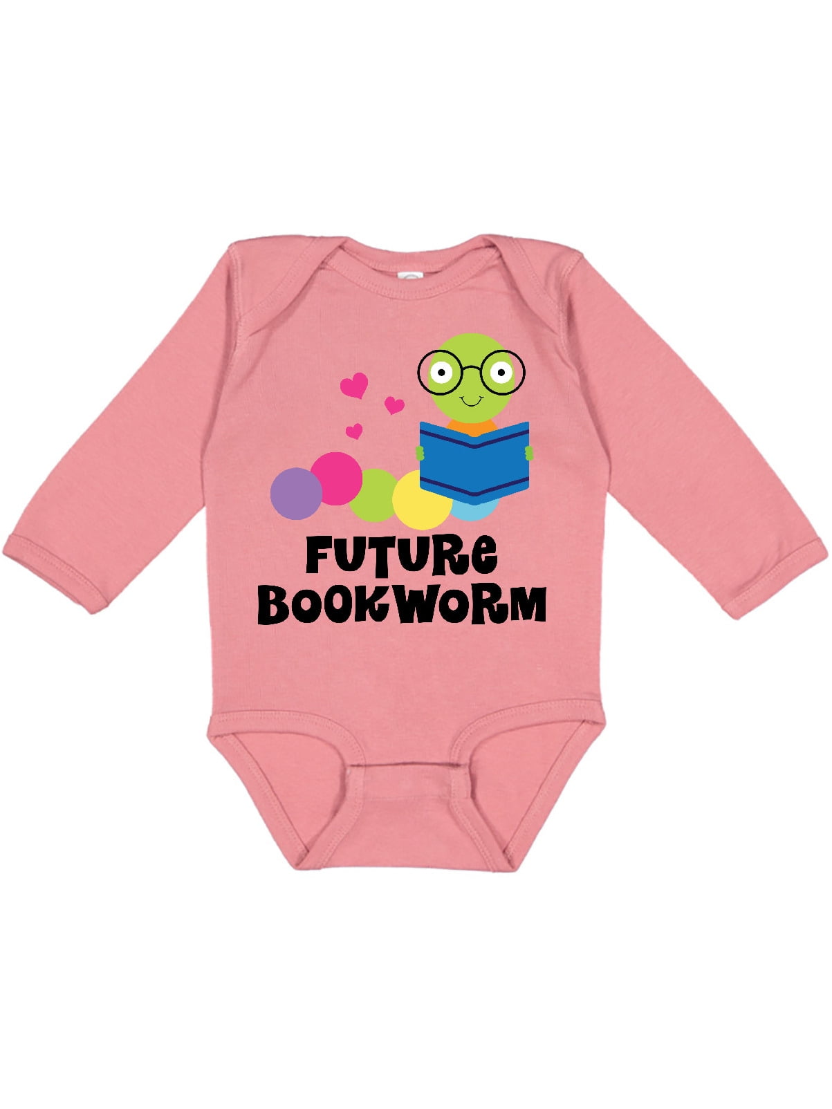 Inktastic Future Bookworm Boys or Girls Long Sleeve Baby Bodysuit ...