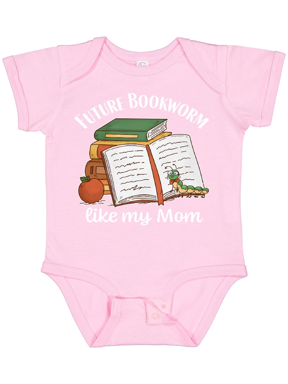Inktastic Future Bookworm Like My Mom Boys or Girls Baby Bodysuit ...