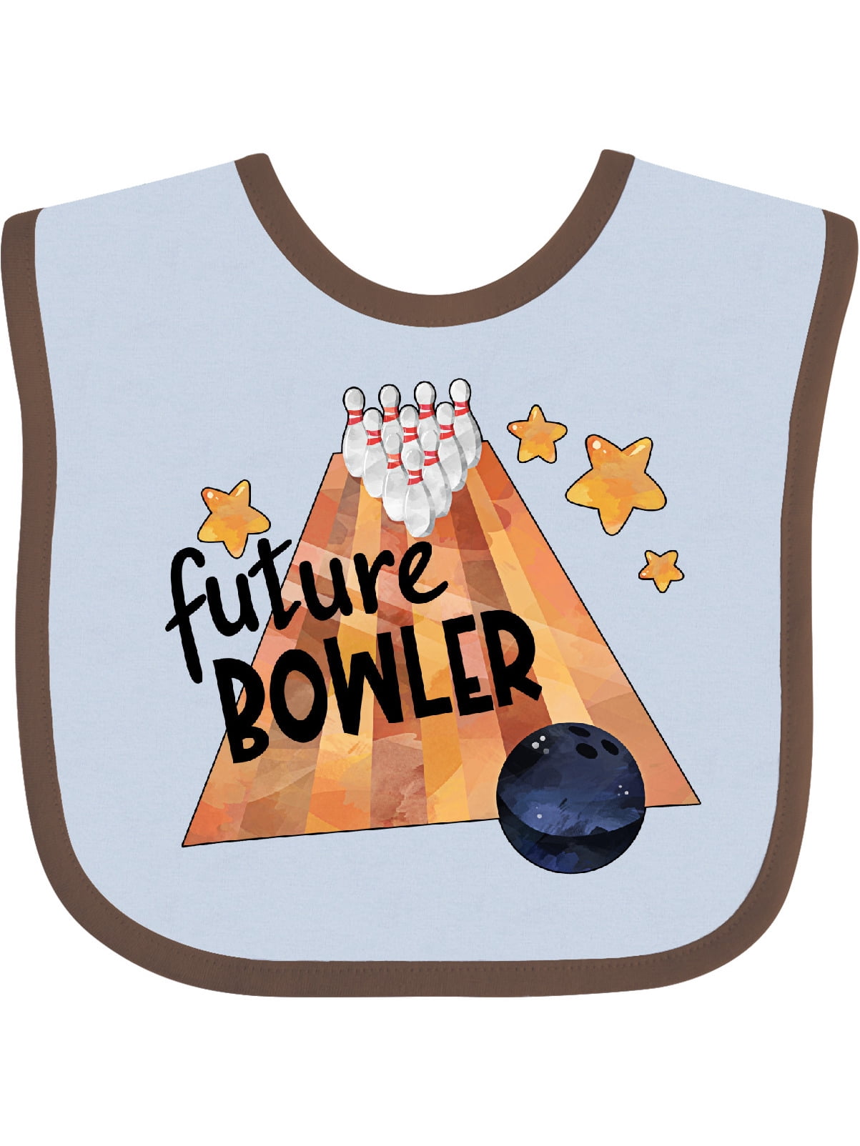 Inktastic Future Bowler Bowling Ball and Pins Boys or Girls Baby Bib ...