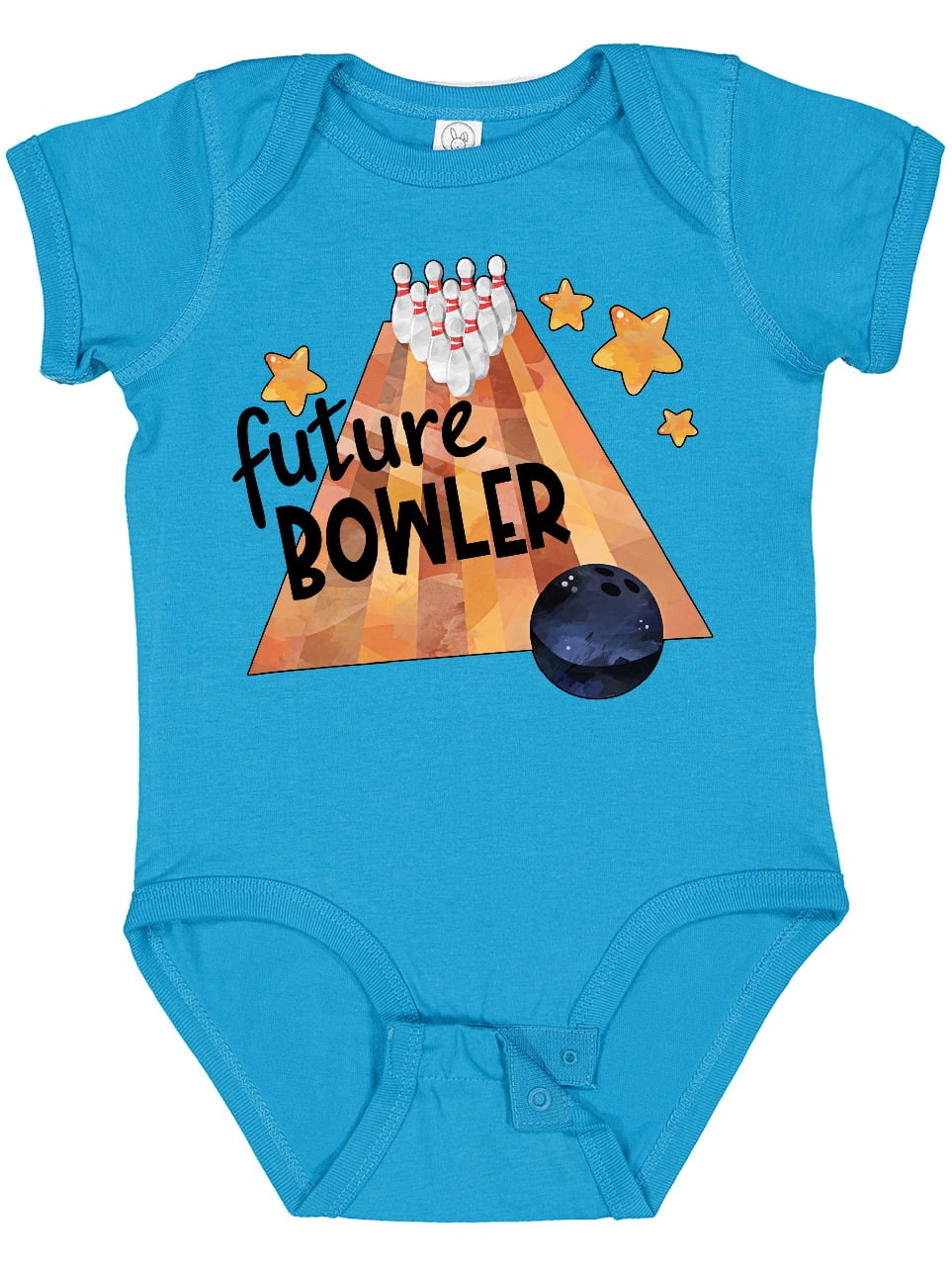 Inktastic Future Bowler Bowling Ball and Pins Boys or Girls Baby ...