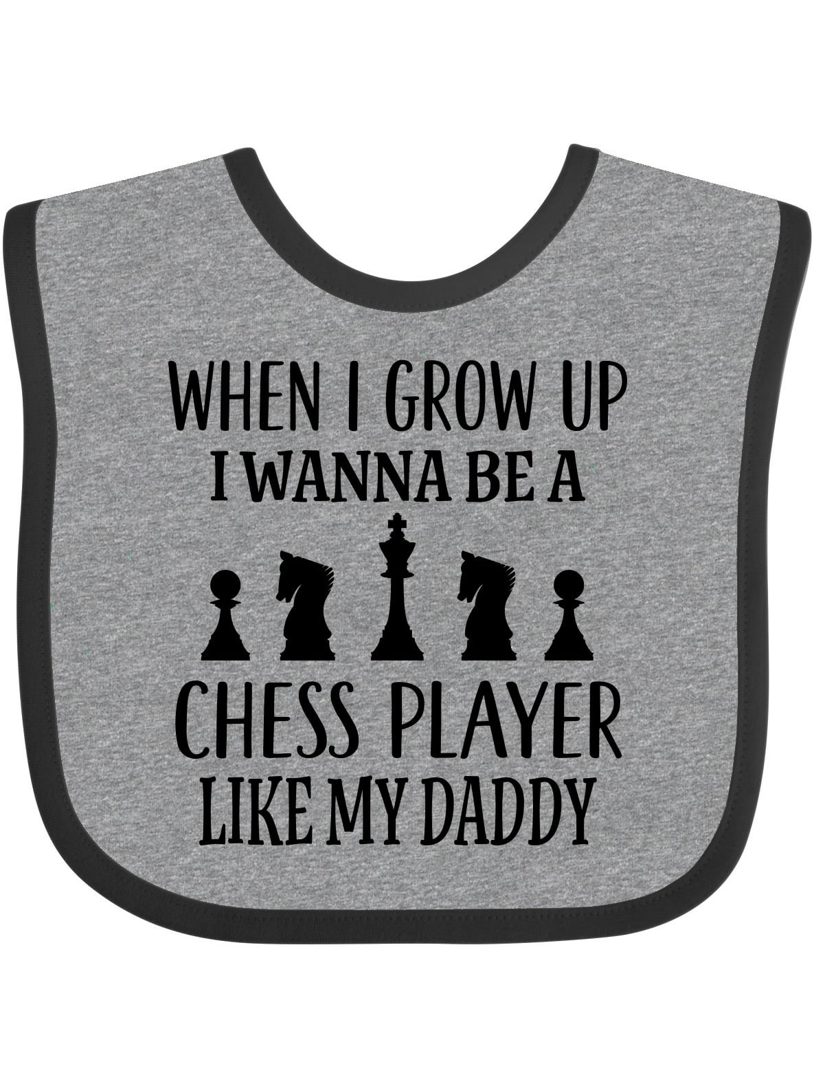 Inktastic Future Chess Player Like Daddy Boys or Girls Baby Bib ...