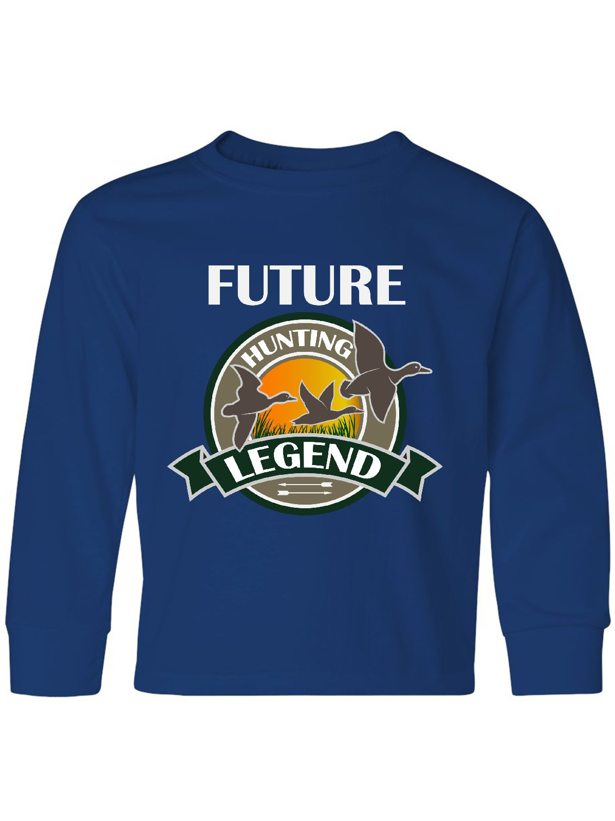Inktastic Future Duck Hunting Legend Long Sleeve Youth T-Shirt ...