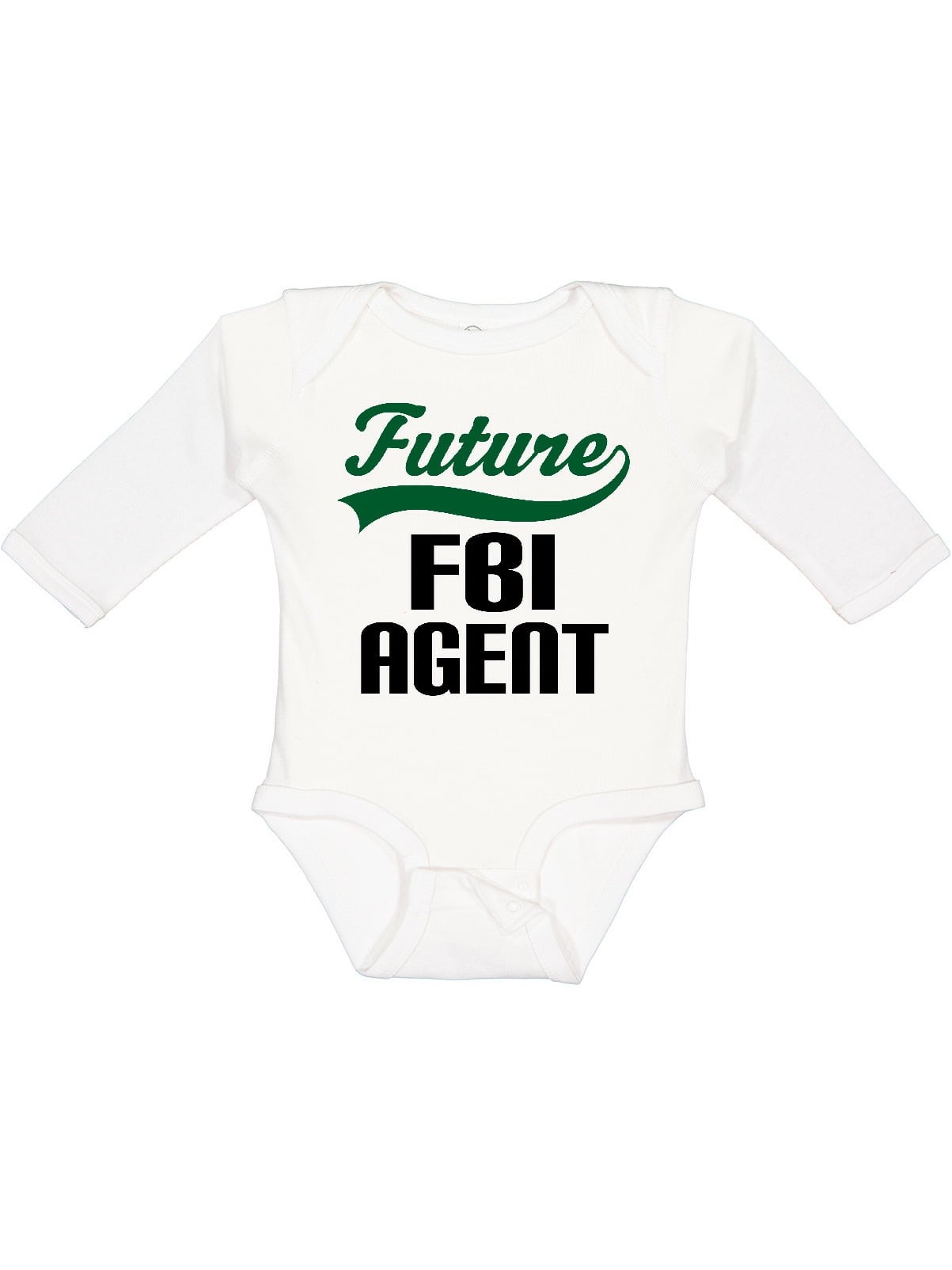 Inktastic Future FBI Agent Childs Job Boys Long Sleeve Baby Bodysuit ...
