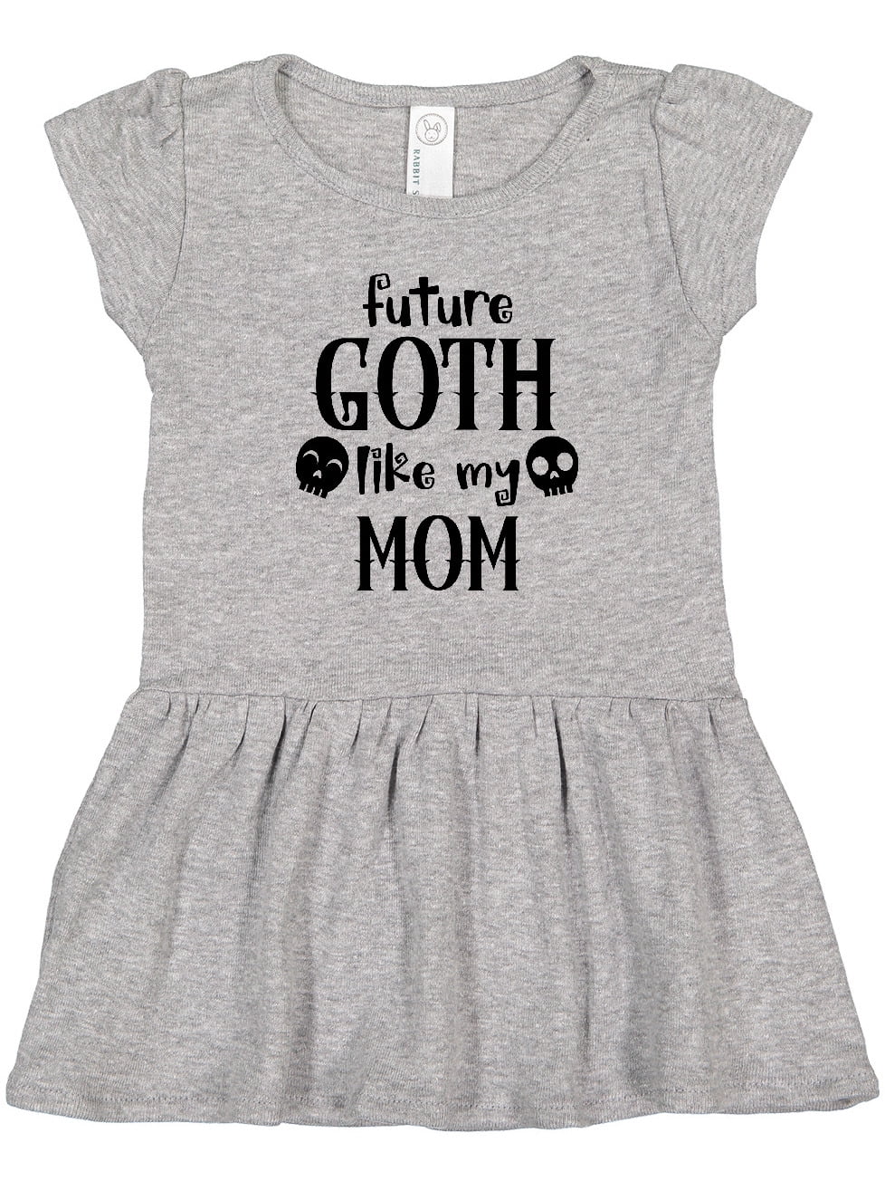 Inktastic Future Goth Like My Mom with Skulls Girls Toddler Dress ...