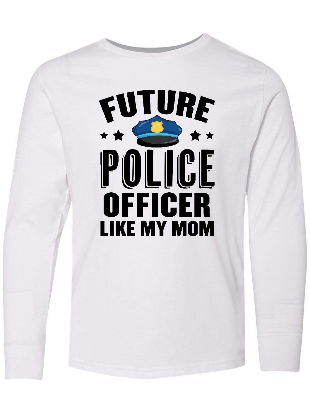 Inktastic Future Police Officer Like My Mom Long Sleeve Youth T-Shirt ...