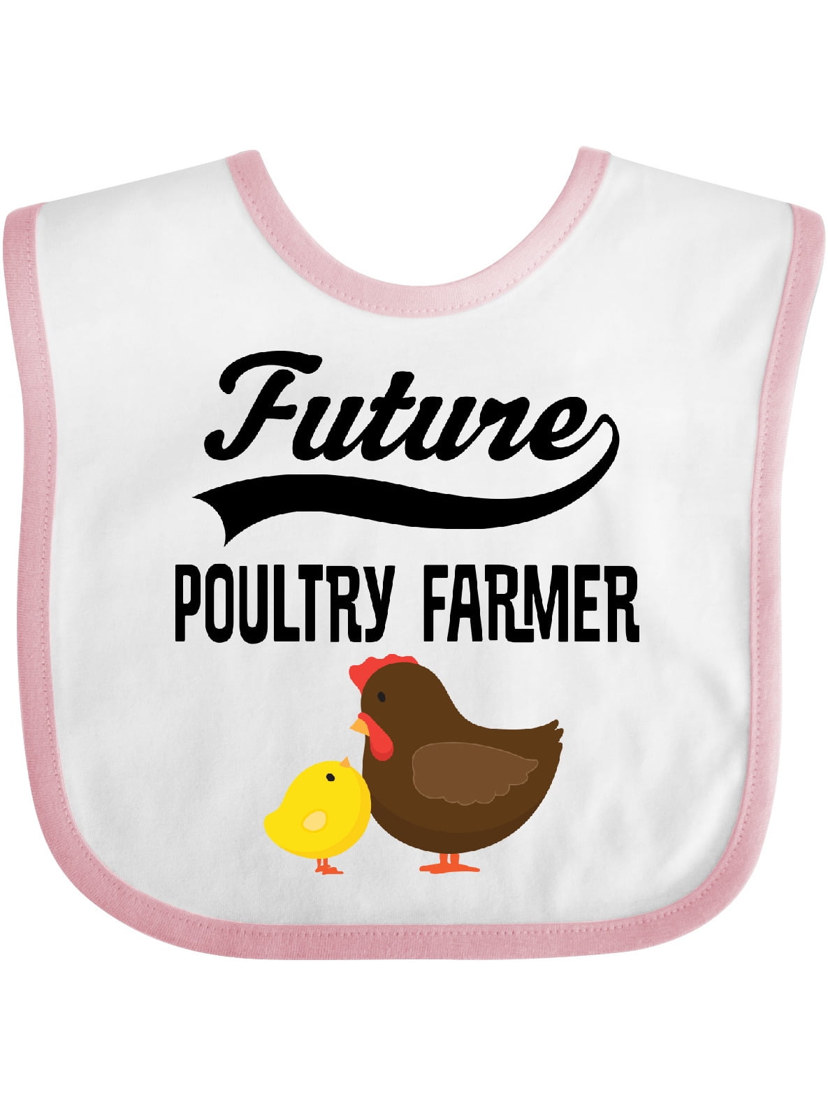 Inktastic Future Poultry Farmer Chicken Raising Boys or Girls Baby Bib ...