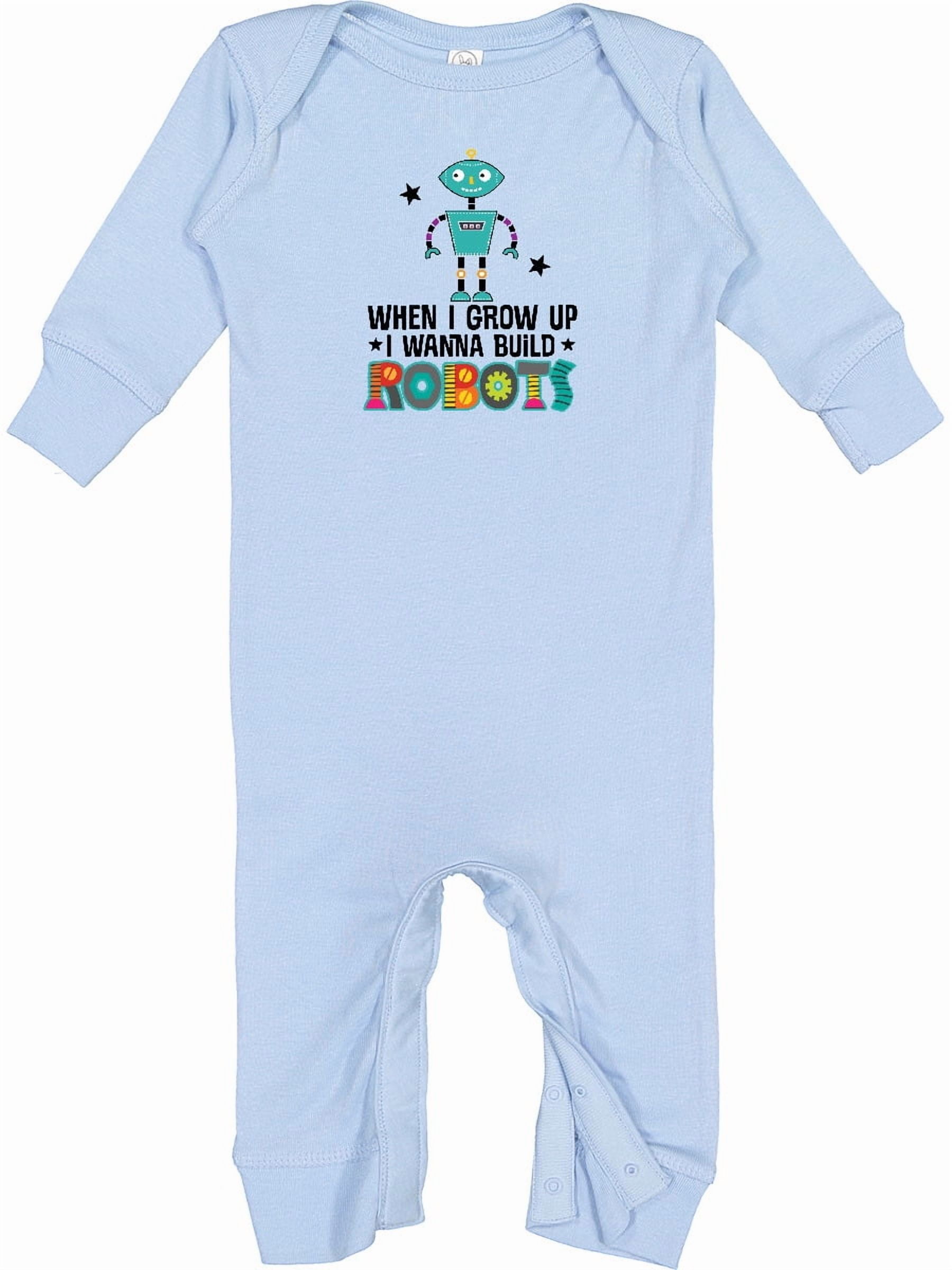 Inktastic Future Robot Builder Robotics Engineer Baby Romper Coveralls ...
